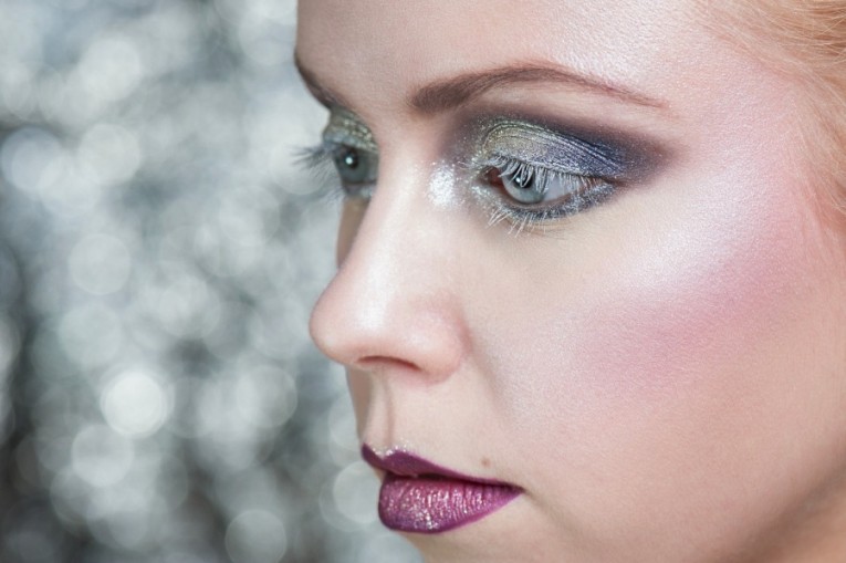 The Snow Queen-like makeup.